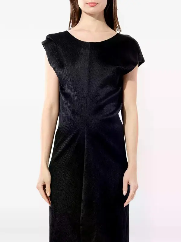 Balenciaga Crinkled Effect Open-back Dress