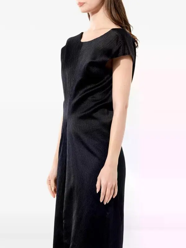 Balenciaga Crinkled Effect Open-back Dress