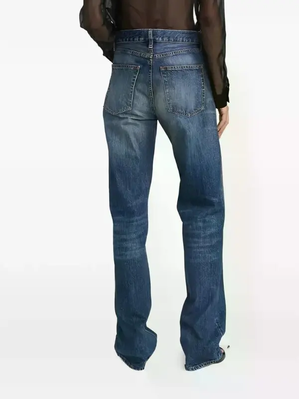 FRAME Faded Straight-leg Jeans