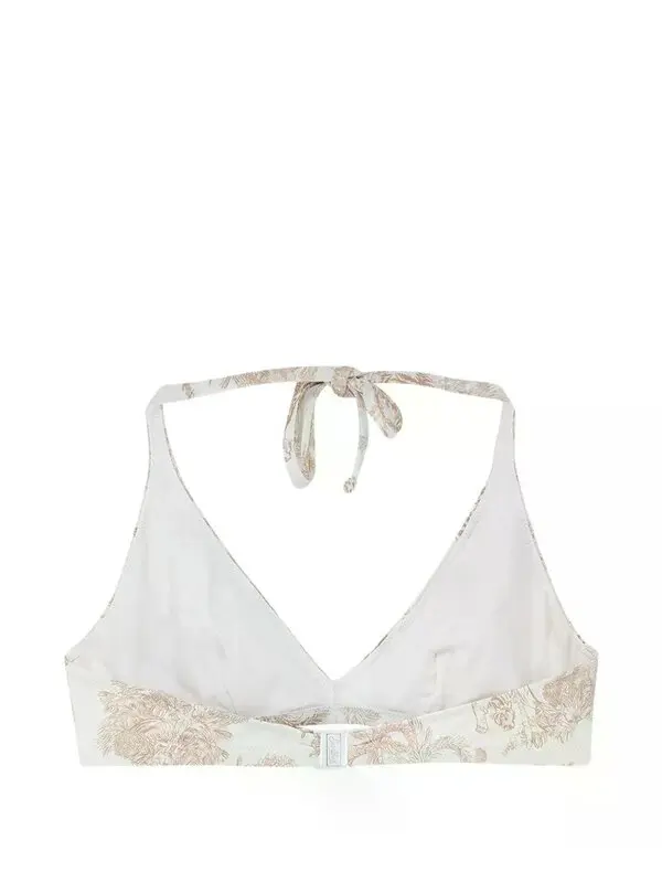 MC2 SAINT BARTH Palm-print Halterneck Bikini Top