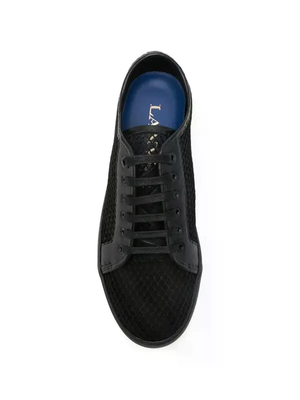 LANVIN Leather Detail Lace-up Sneakers