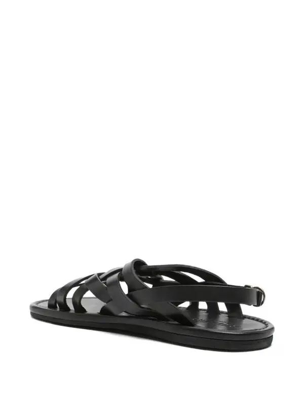 BUTTERO® Woven Effect Leather Slingback Sandals