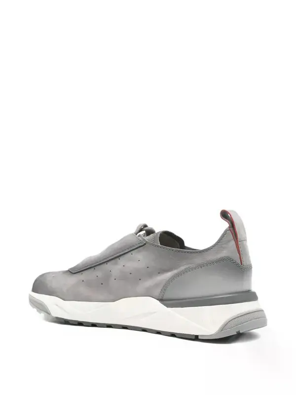 Santoni Perforated Leather Sneakers