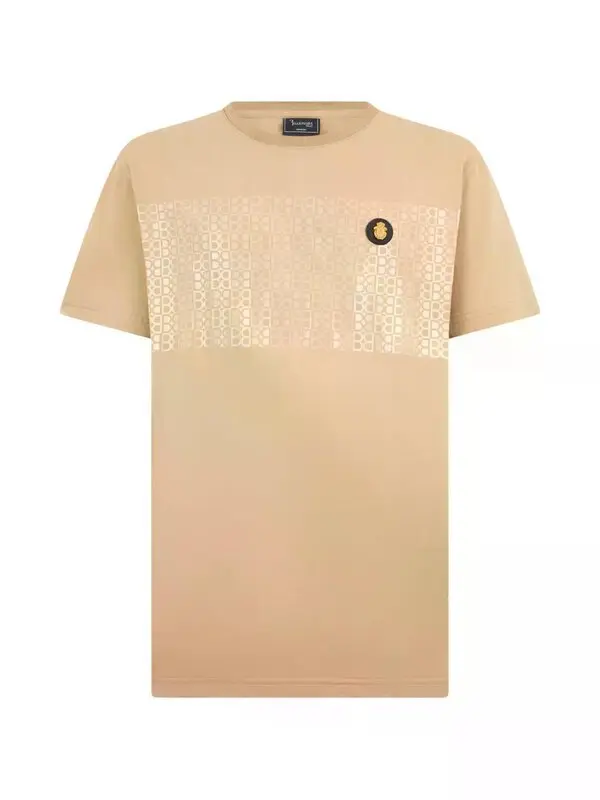BILLIONAIRE Monogram-motif Round-neck T-shirt - Neutrals