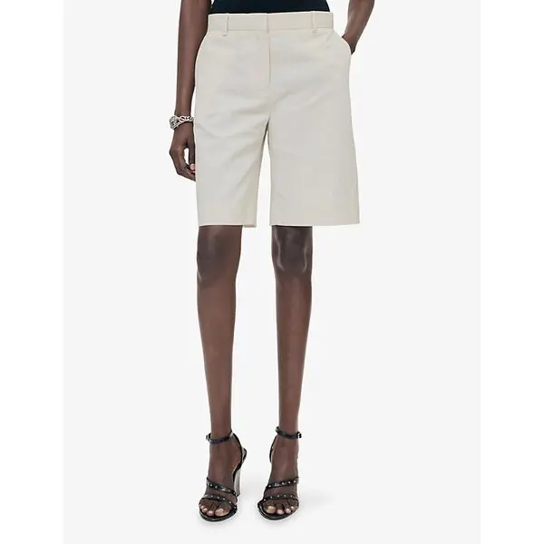 The Kooples Linen-blend Bermuda Shorts