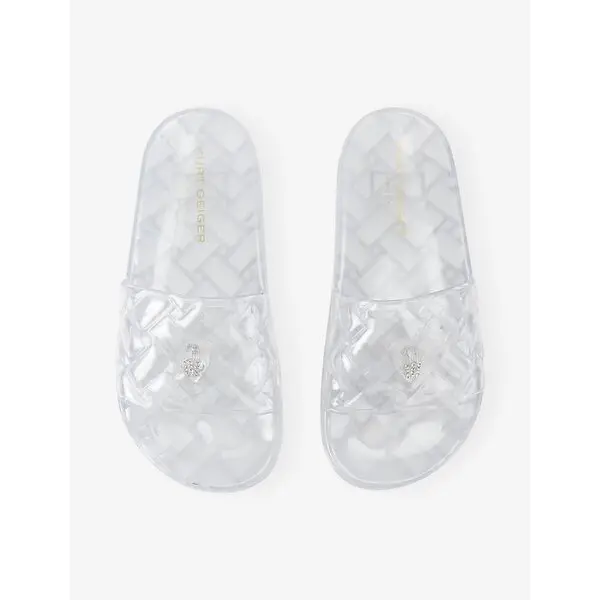 Kurt Geiger Meena Jelly Slides With Eagle Head Embellishment