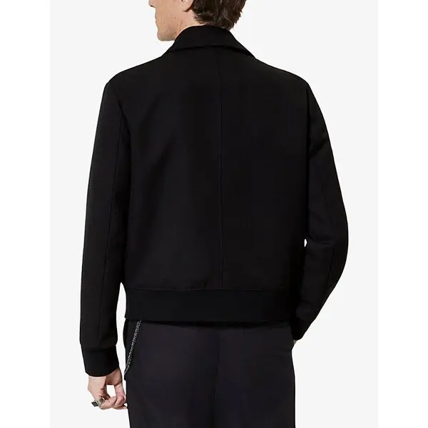 The Kooples Bib-collar Zip-up Woven Jacket