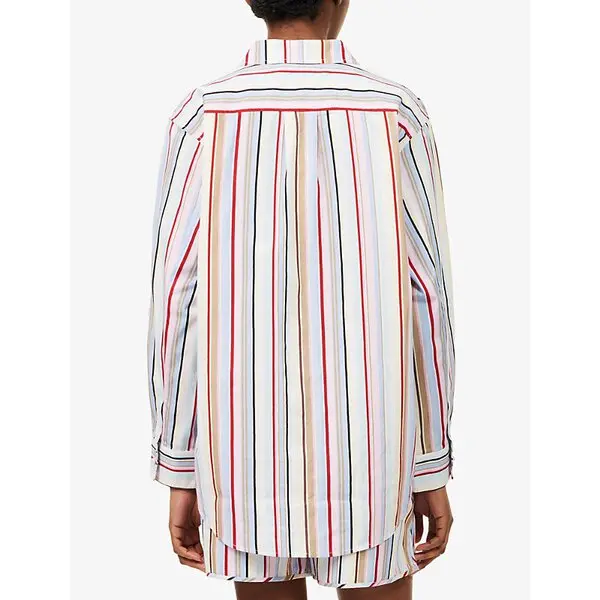 IT'S 9PM X Oceanus Jessie Stripe-print Cotton Pyjama Set