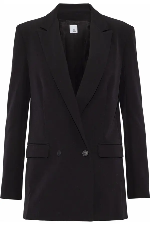 Iris & Ink Double-breasted Crepe Blazer
