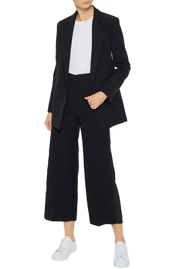 Iris & Ink Double-breasted Crepe Blazer