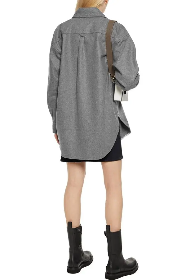 Acne Studios Sarwin Oversized Wool-blend Flannel Shirt