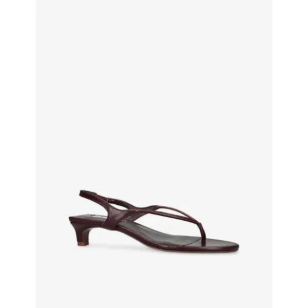 Senso Genesis Leather Heeled Sandals - Dark Brown
