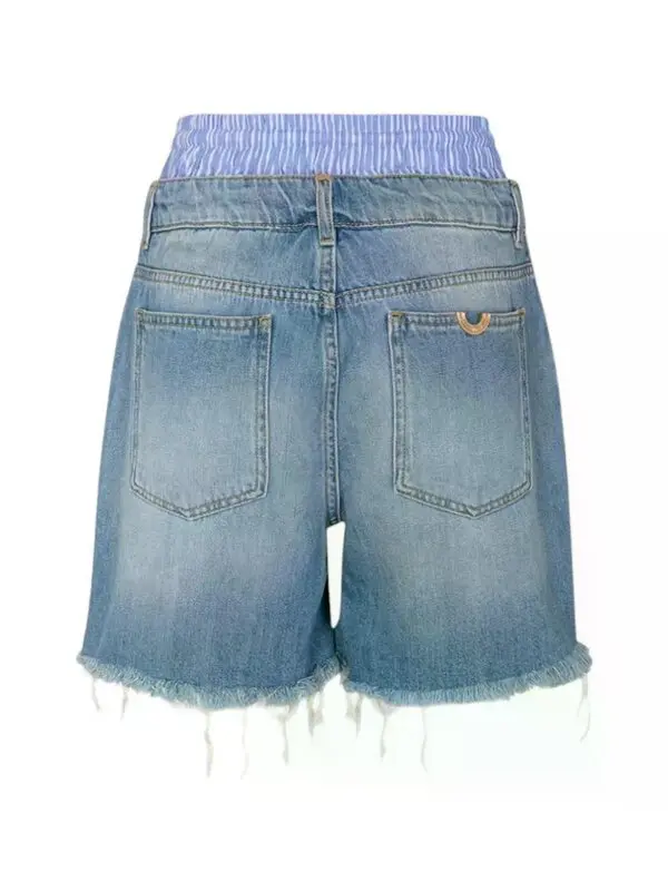 GAËLLE PARIS Gaelle Double-waist Frayed Shorts