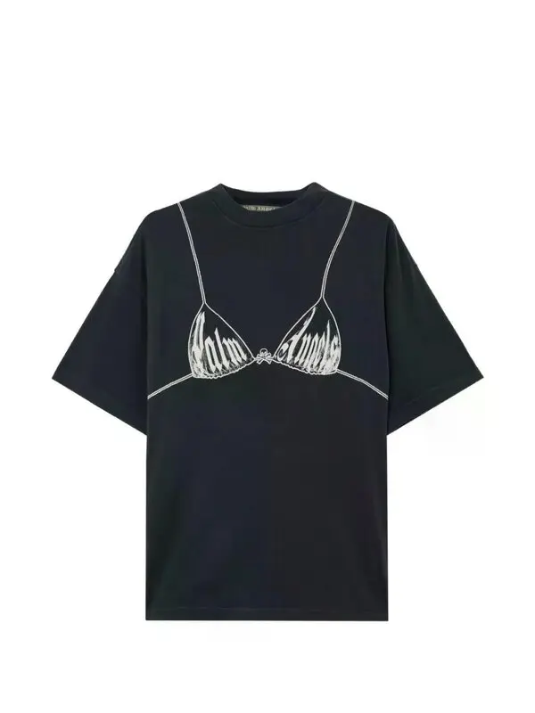 Palm Angels Cotton Printed T-shirt - Black