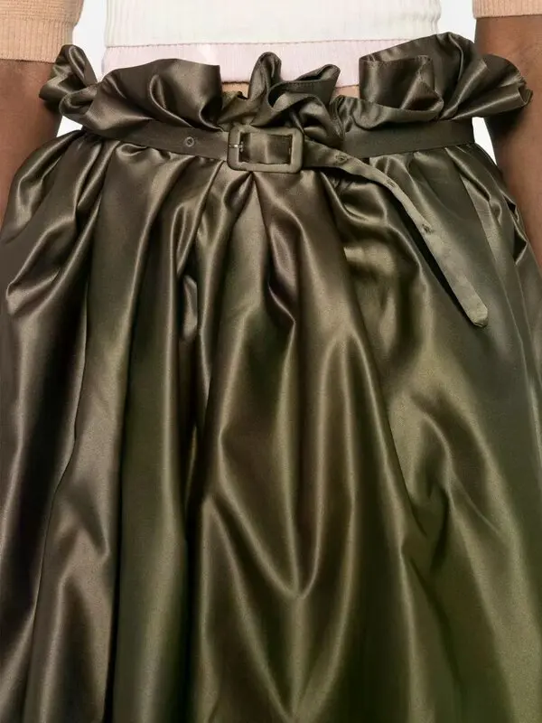 AUGUST BARRON Belted Paperbag-waist Mini Skirt