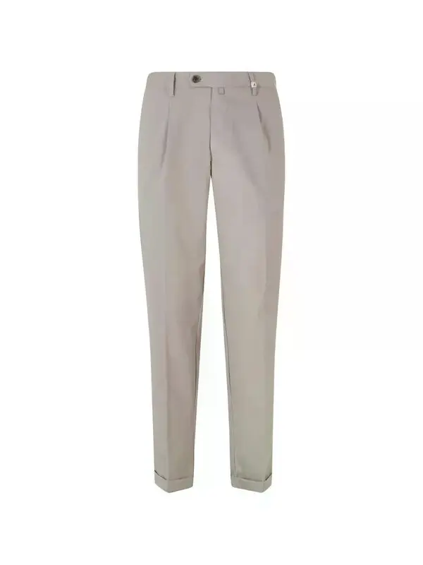 MYTHS Pleated Turn-up Trousers