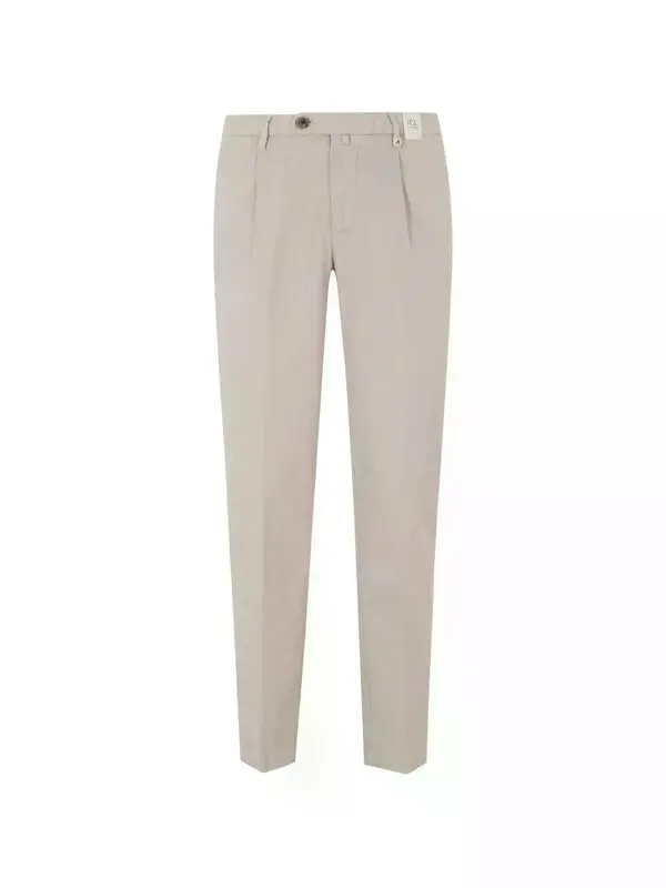 MYTHS Pleated-front Tapered-leg Trousers