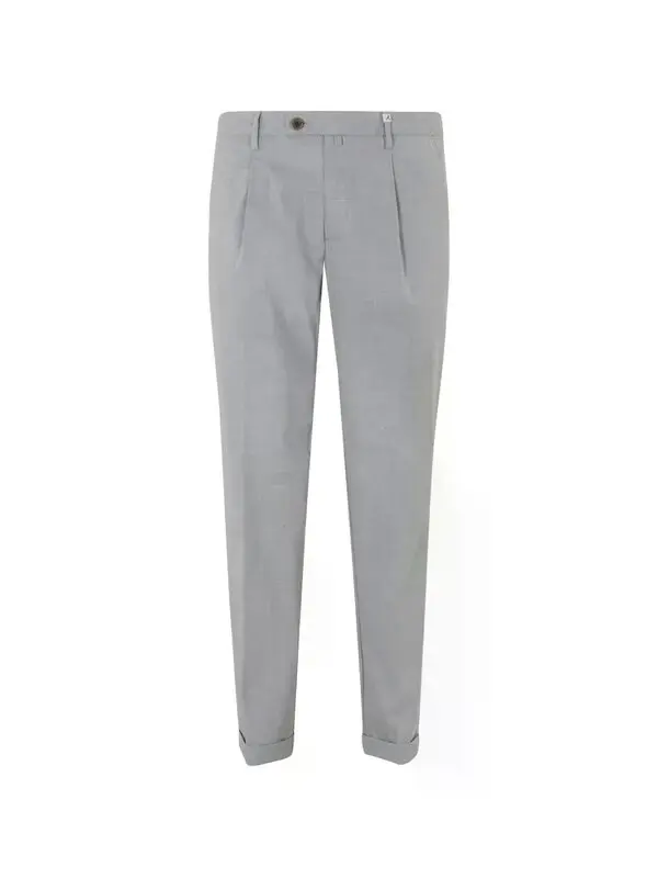 MYTHS Pleated Turn-up Trousers - Grey