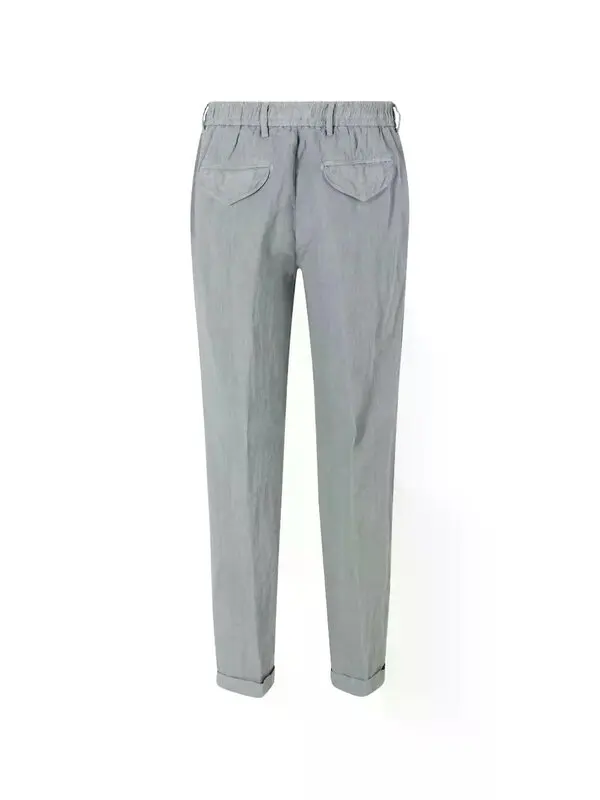 MYTHS Elasticated-waistband Turn-up Trousers