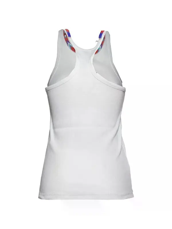 FRONT STREET 8 Bead-embellished Ribbed Racerback Tank Top