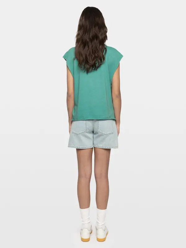 Zadig&Voltaire Cloe Rhinestone Embellished Cotton Tank Top - Borneo