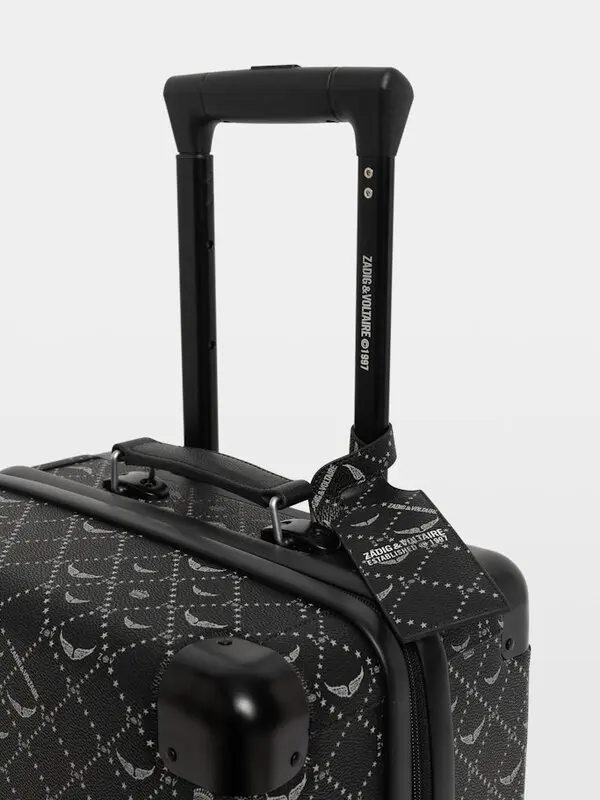 Zadig&Voltaire Zv Monogram Coated Canvas Luggage Tag - Black