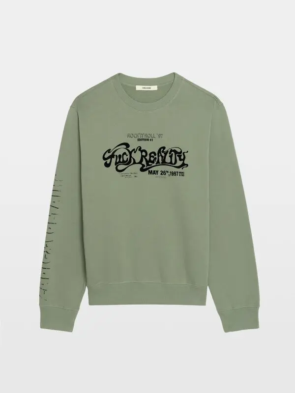 Zadig&Voltaire Cotton Sweatshirt With Flocked Print - Tea