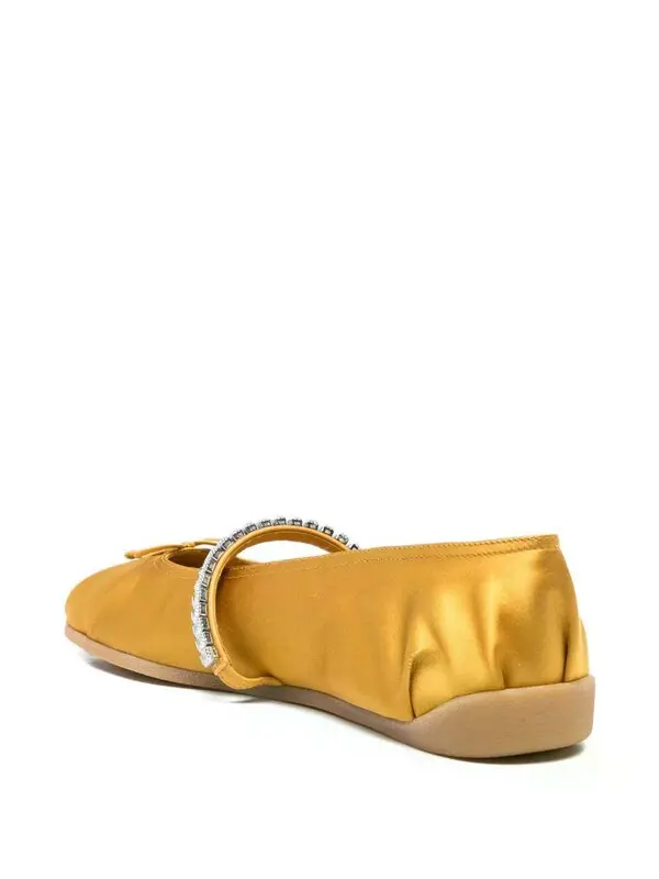 GIUSEPPE ZANOTTI Crystal-embellished Ballet Flats