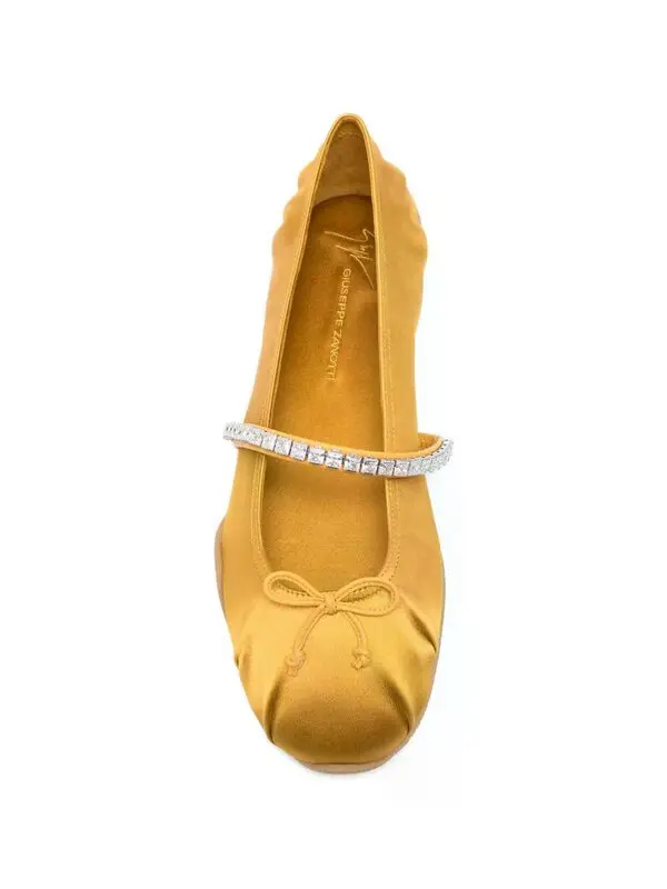 GIUSEPPE ZANOTTI Crystal-embellished Ballet Flats
