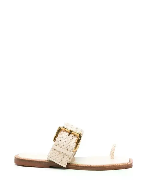 GIUSEPPE ZANOTTI Woven Buckle Detail Sandals