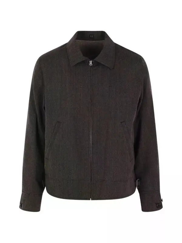TAIGA TAKAHASHI Zip-up Wool Jacket - Brown