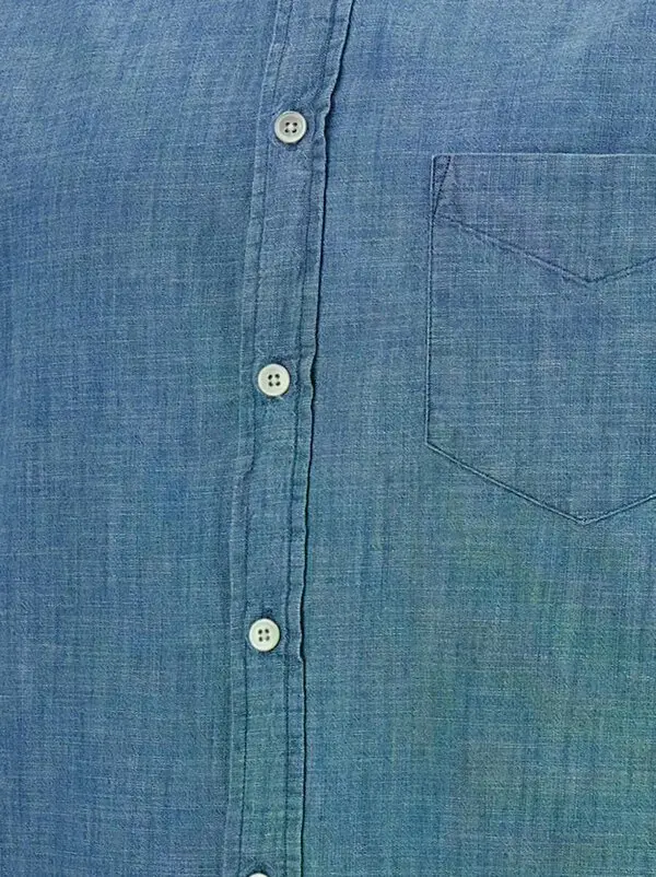 Portuguese Flannel Button-down Chambray Shirt - Blue