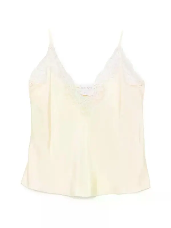 FORTE_FORTE Lace Trim Blouse - Yellow