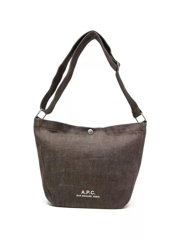 A.p.c. Small Logo-print Denim Shoulder Bag