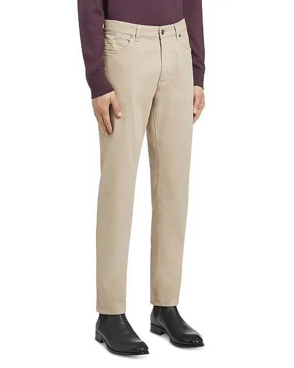 Zegna Gabardine City Slim Fit 5 Pocket Jeans