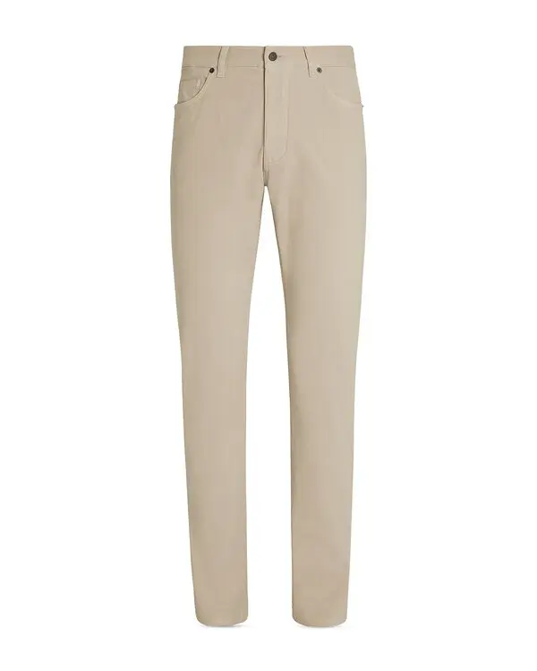 Zegna Gabardine City Slim Fit 5 Pocket Jeans