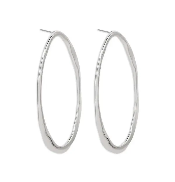 Ettika Hammered Oval Drop Earrings