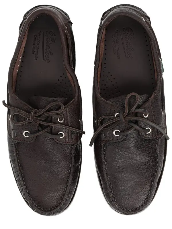 Paraboot Mocassino "barth" Leather Lace-up Loafer - Brown