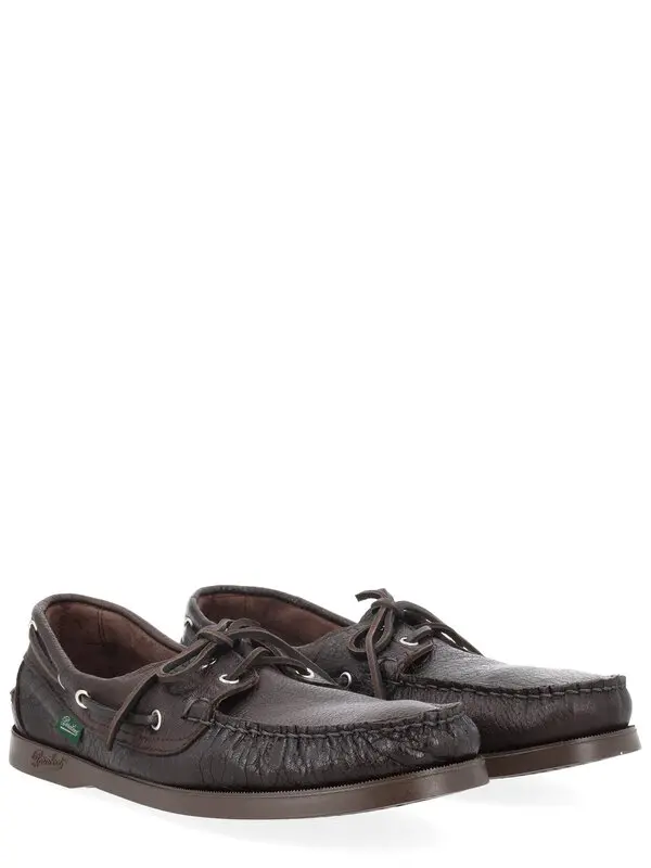 Paraboot Mocassino "barth" Leather Lace-up Loafer - Brown