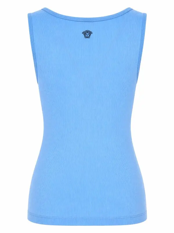 Versace Ribbed Tank Top - Blue
