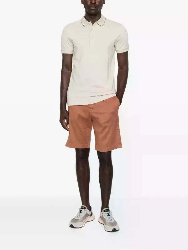 Jacob Cohen Logo Patch Cotton-blend Shorts - Orange
