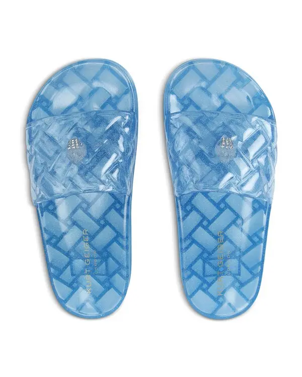 Kurt Geiger Meena Eagle Jelly Slide Sandals - Blue