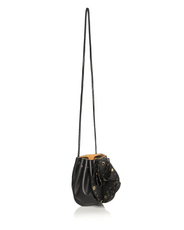 Farm Rio Studded Leather Flower Crossbody Bag