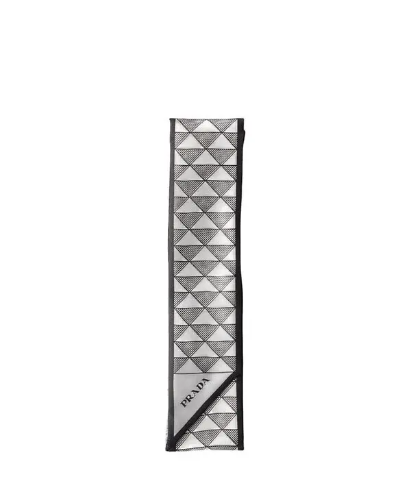Prada Jacquard Silk Tie - Black