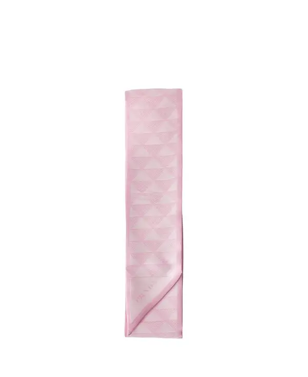 Prada Jacquard Silk Tie - Pink