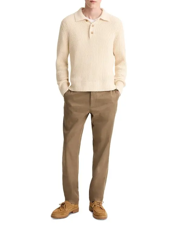 Vince Shaker Knit Polo Sweater