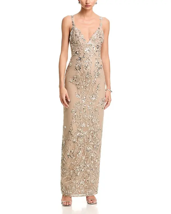 BRONX AND BRONCO Allegra Embellished Maxi Dress