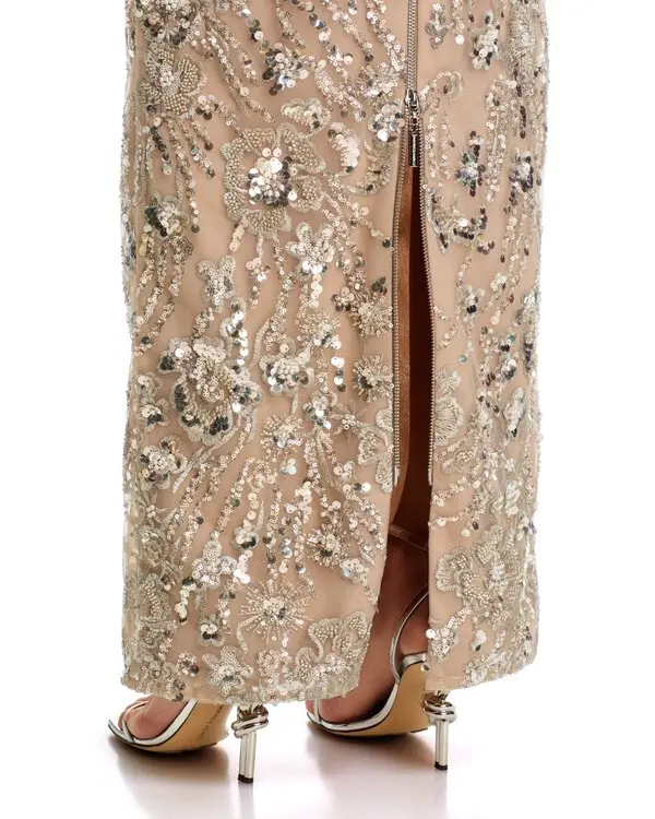 BRONX AND BRONCO Allegra Embellished Maxi Dress