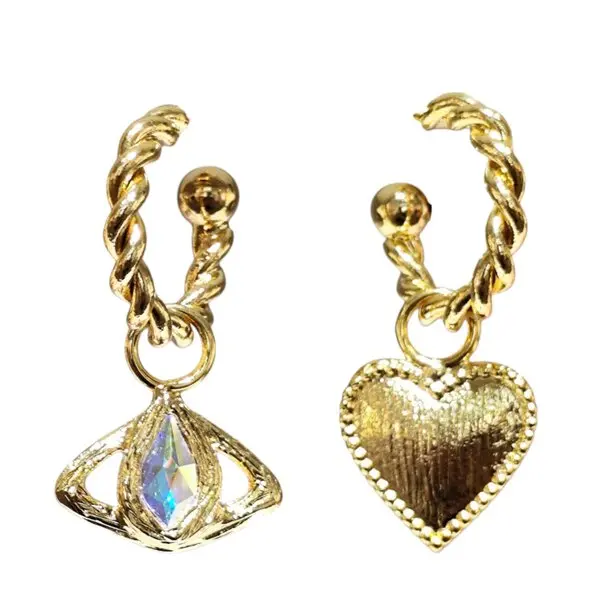 EYECONIC BY SAMAR AJRAM Ayunik Hoop Earrings With Removable Charms - Gold
