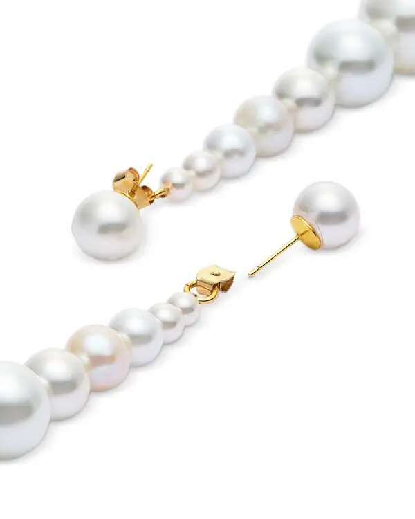 Aqua Imitation Pearl Drop Earrings